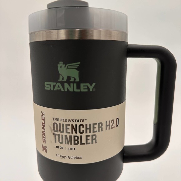 Stanley | Dining | Stanley Matte Black With Green Logo The Quensher H2 ...
